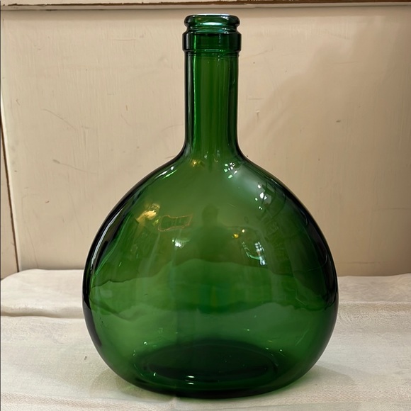 Accents | Green Glass Bottle Marked Ba 8 313 On Bottom 825 Tall Vintage ...